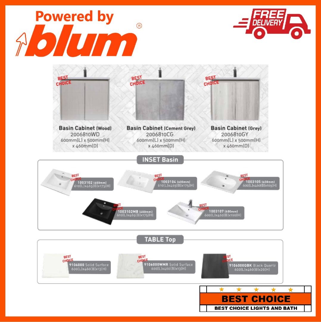 Local branded PVC basin vanity cabinet + PVC Mirror cabinet included ...