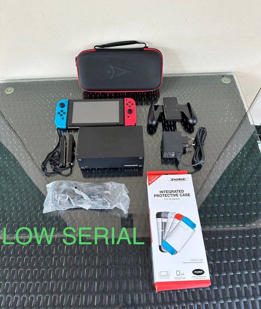 Low Serial Nintendo Switch Gen 1 Console Full Set, Video Gaming, Video ...