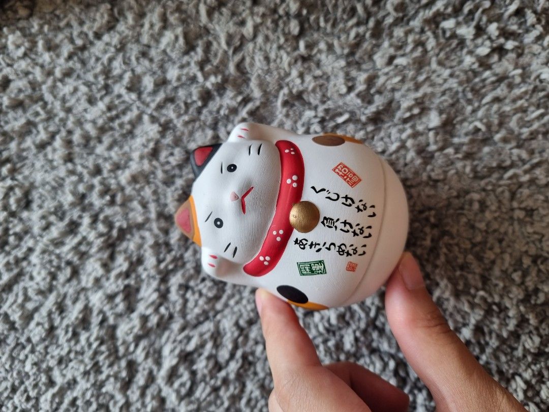 Lucky Cat Clay (roly poly toy), Furniture & Home Living, Home Decor ...