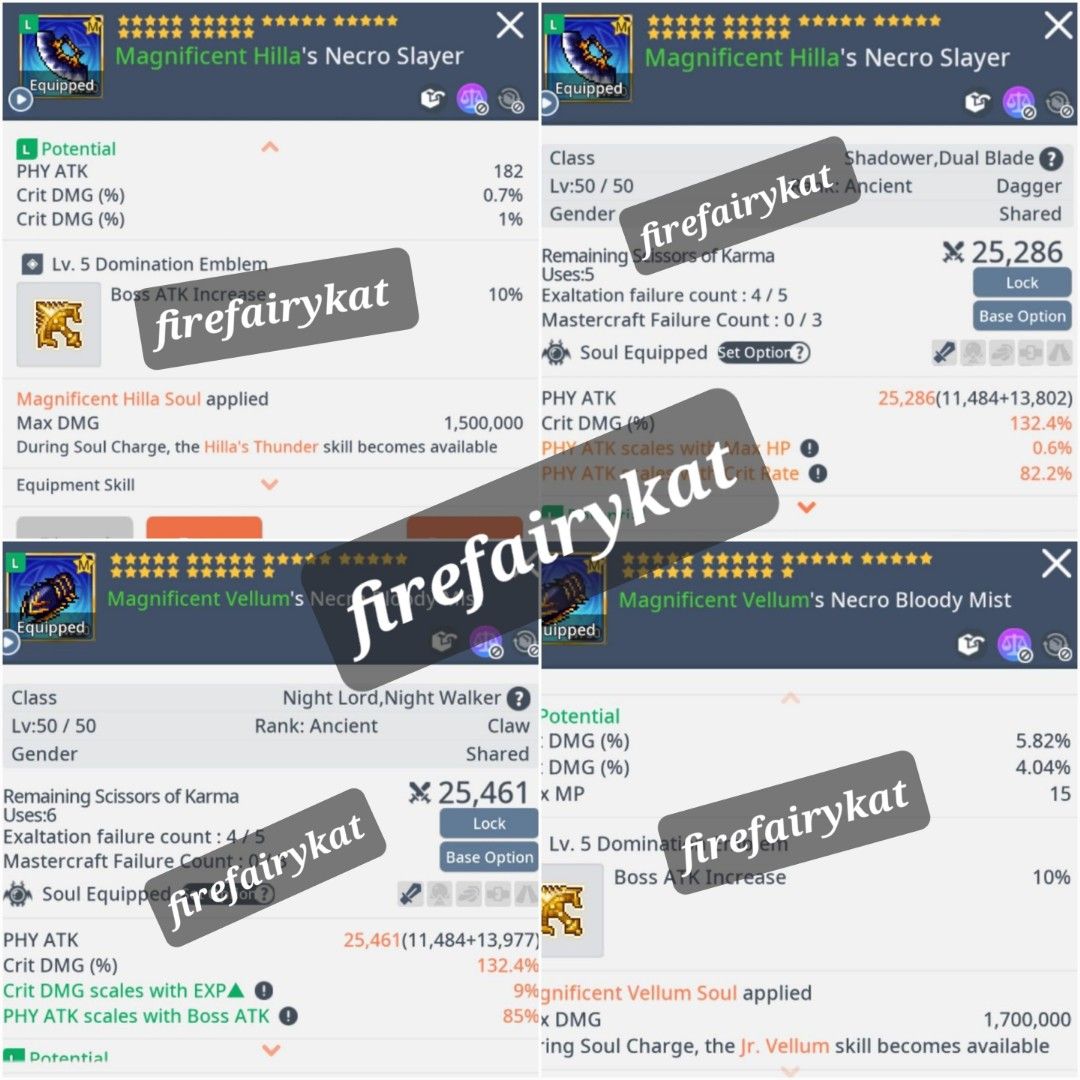 Maplestory m luna necro slayer dagger claw mdc boss attack embelm mesos ...