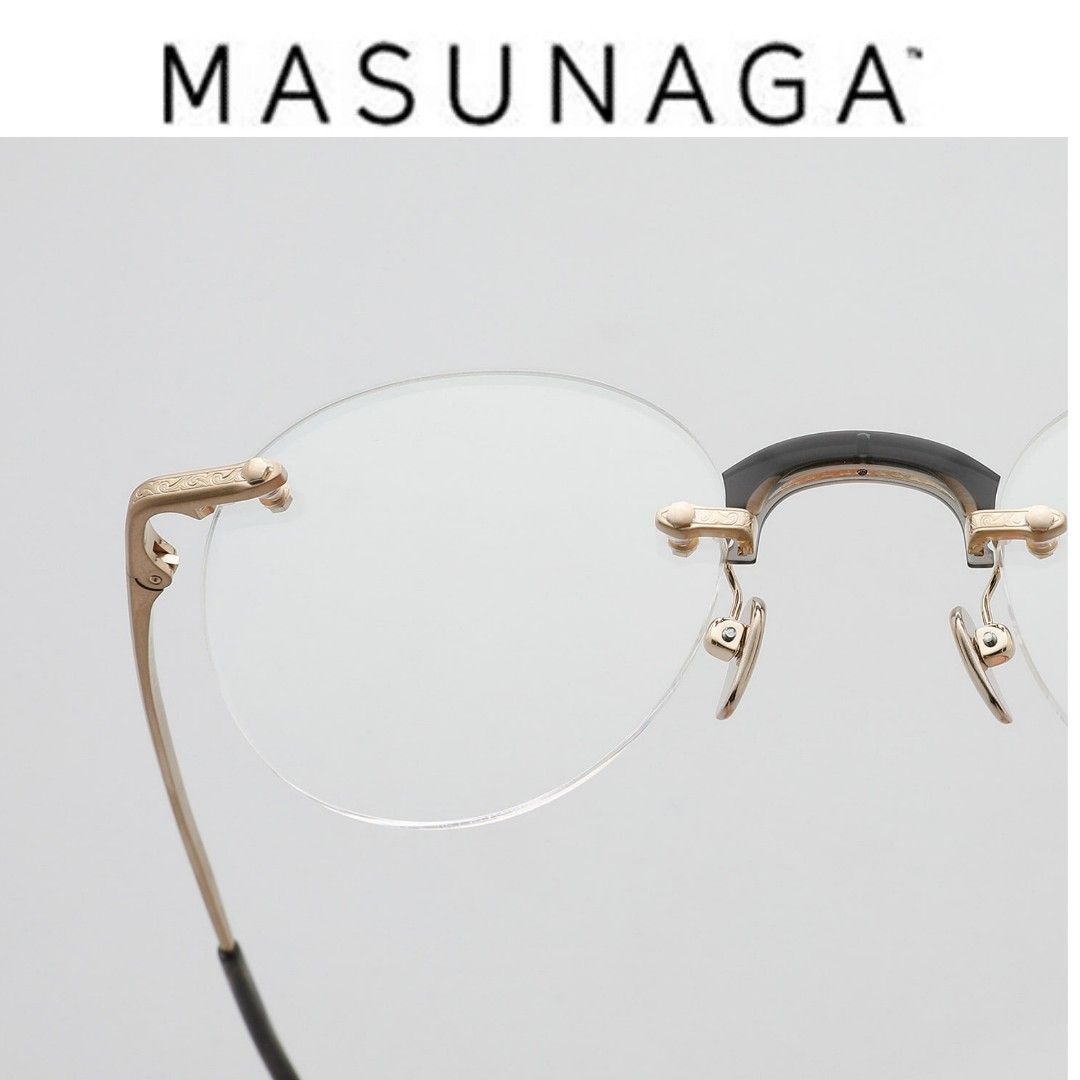 Masunaga rimless round titanium spectacles, Men's Fashion, Watches & Accessories, Sunglasses ...