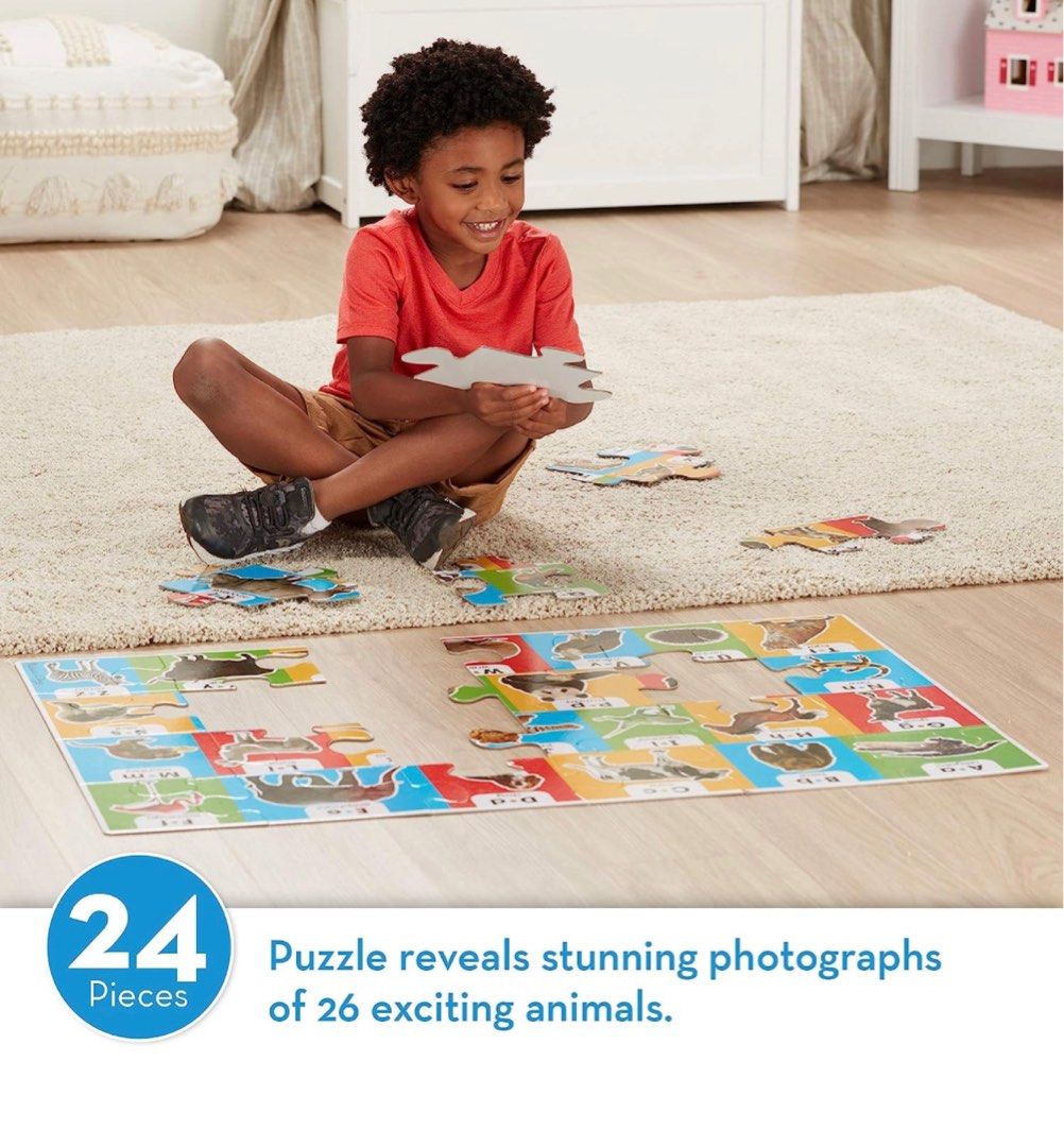 Melissa and Doug Animal Alphabet Floor Puzzle, Hobbies & Toys, Toys ...