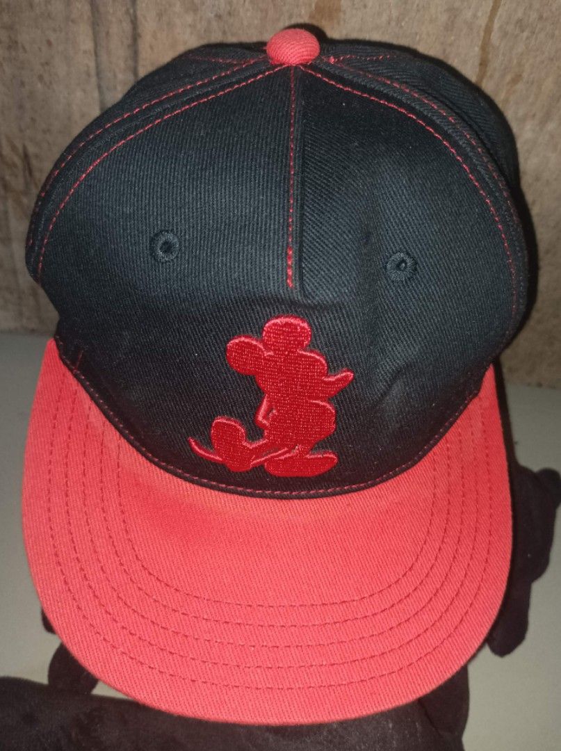 Mickey Mouse Black and Red cap, Men's Fashion, Watches & Accessories ...