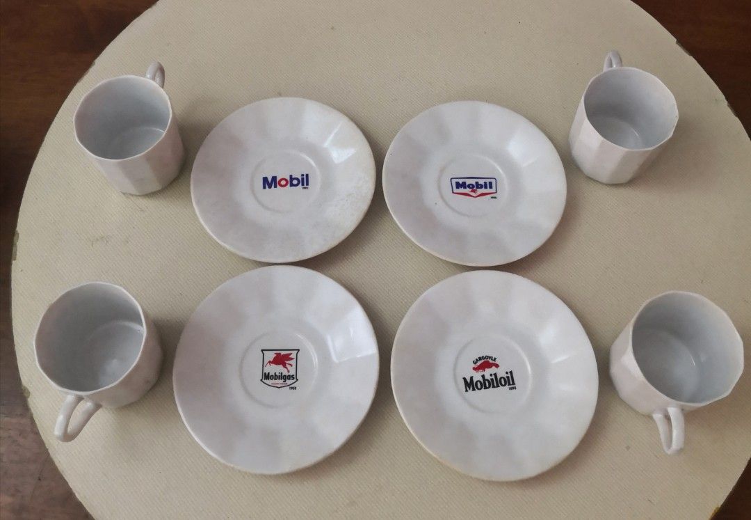 Mobil celebrates 100 years in Singapore tea set, Hobbies & Toys ...