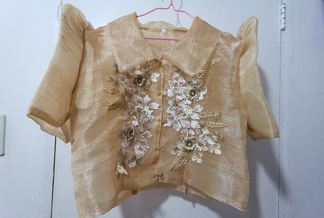 Modern Filipiniana Top, Women's Fashion, Tops, Others Tops on Carousell