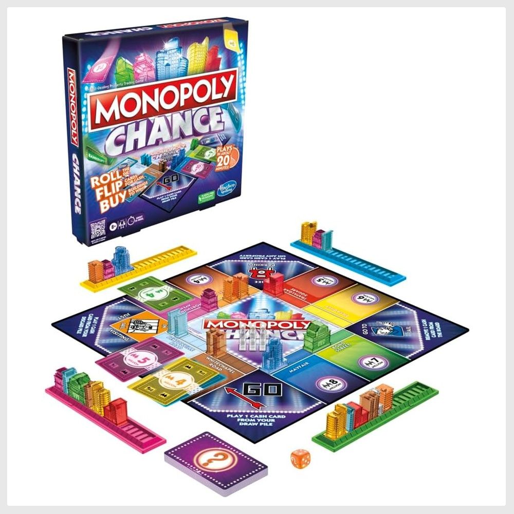 Monopoly Chance Board Game for Adults and Kids | Fast-Paced Family ...