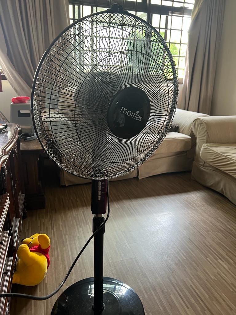 Morries 16 inch stand fan with remote control, Furniture & Home Living ...