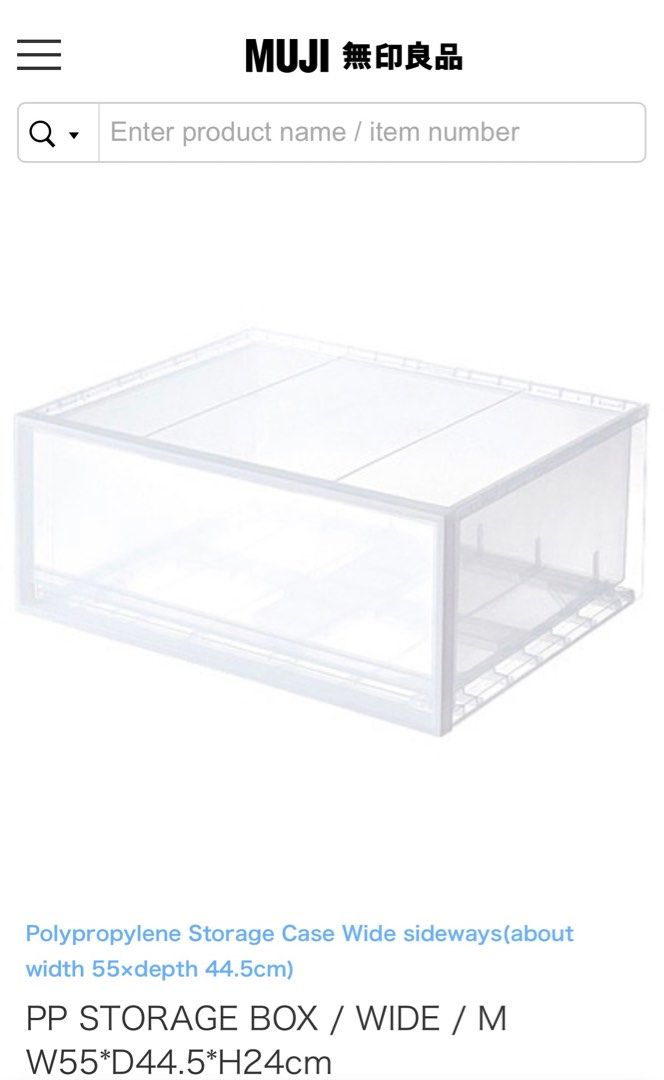 Muji Storage Box , Furniture & Home Living, Home Improvement ...