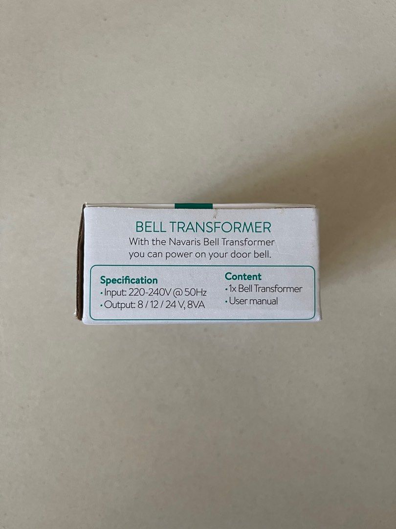 Navaris Bell Transformer 220-240VAC to 8/12/24VAC 8VA, TV & Home ...