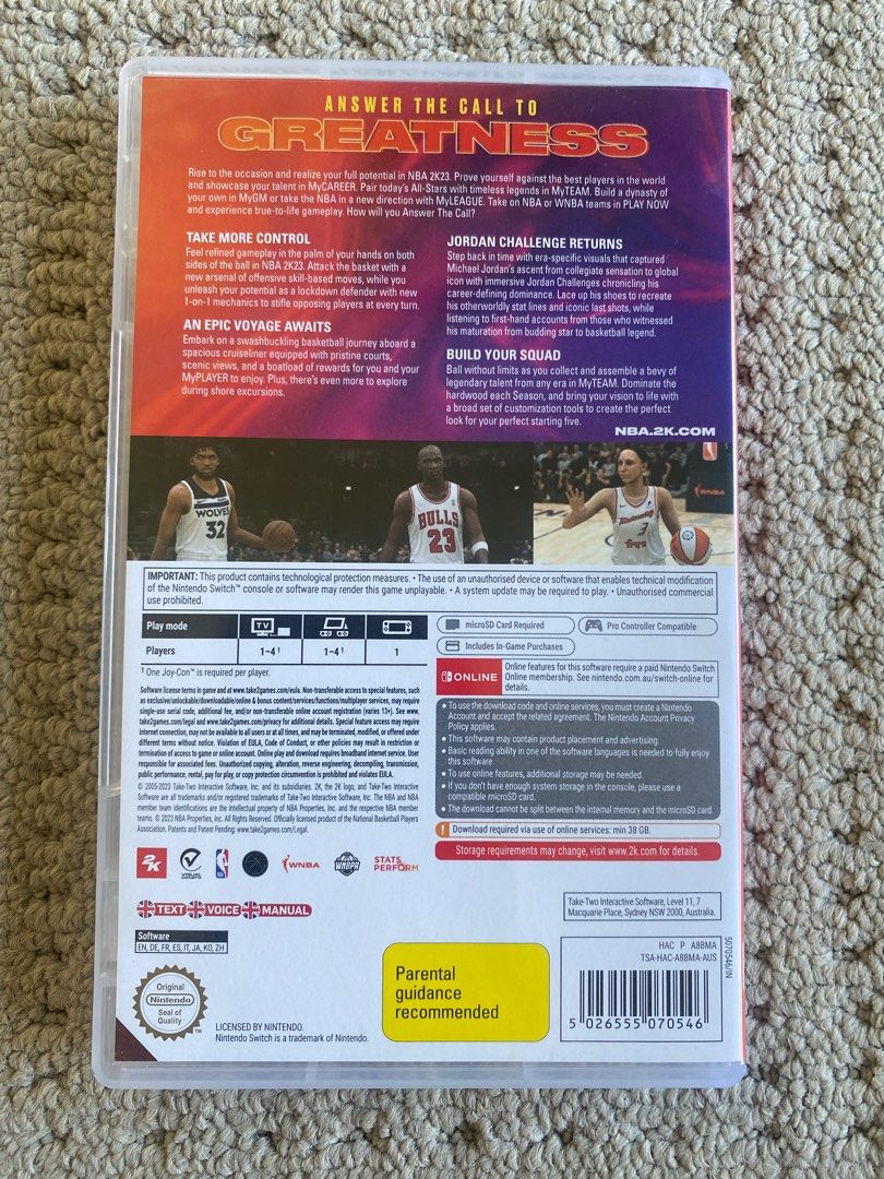 NBA 2K23 Nintendo Switch E-Game, Video Gaming, Video Games, Nintendo on ...