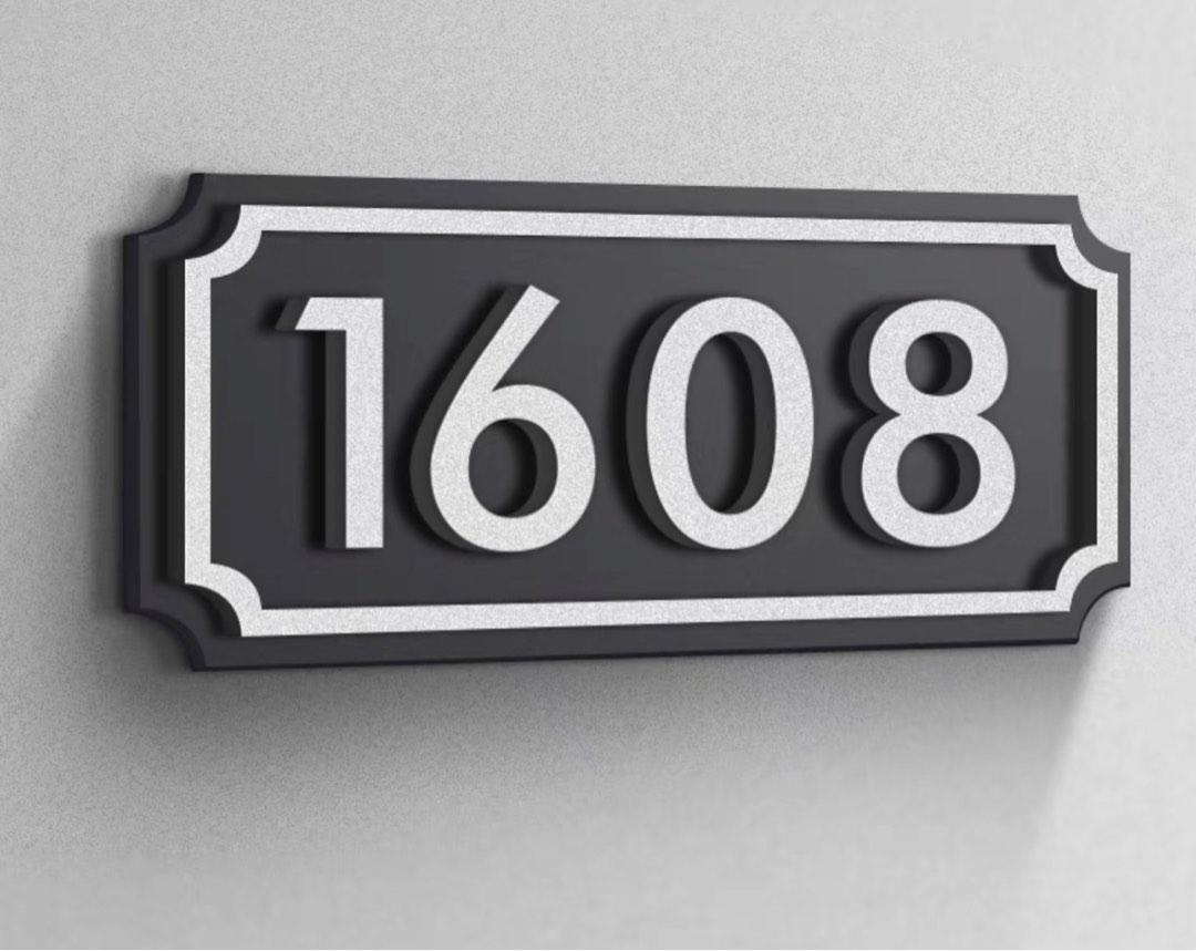 Number Plate Door Sign door signage unit sign, Furniture & Home Living ...