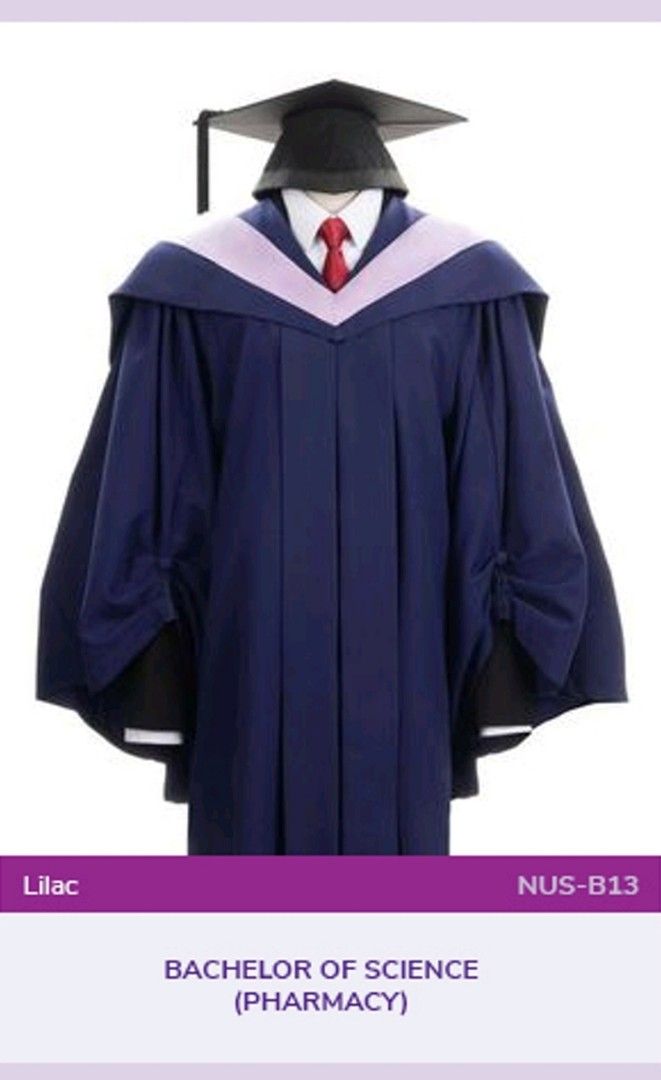 NUS Graduation Gown - Pharmacy (Lilac), Women's Fashion, Dresses & Sets ...