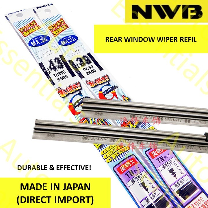 NWB TN35G 350mm Original Imported Rear Window Wiper Strip for Toyota Honda Hyundai Mazda Suzuki ...