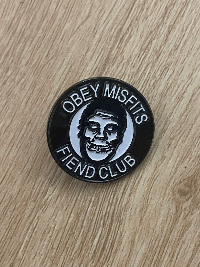 obey misfits fiend club enamel pin, Hobbies & Toys, Memorabilia ...