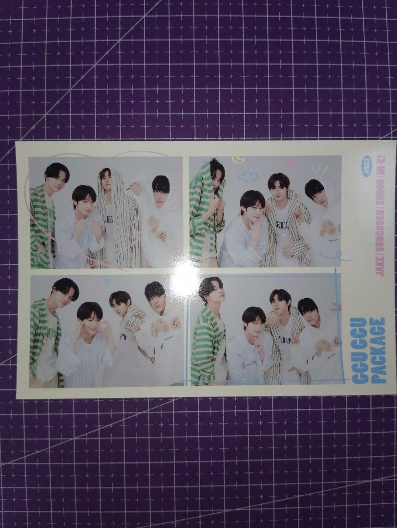 Official Enhypen Ggu Ggu 2023 Group Photo Set, Hobbies & Toys ...