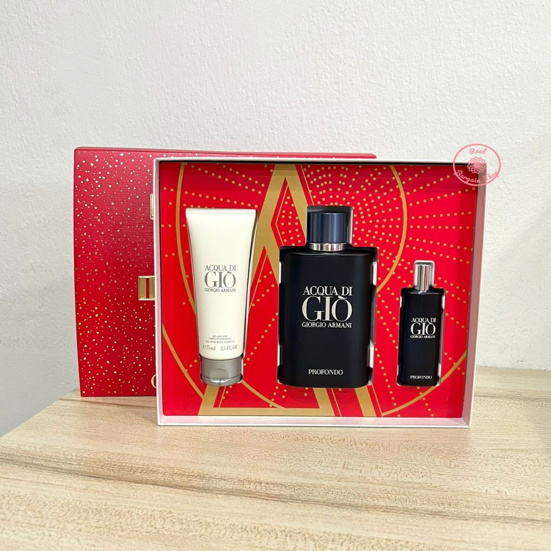 [Original] Giorgio Armani Acqua Di Gio Profondo Gift Set (EDP 15ml ...