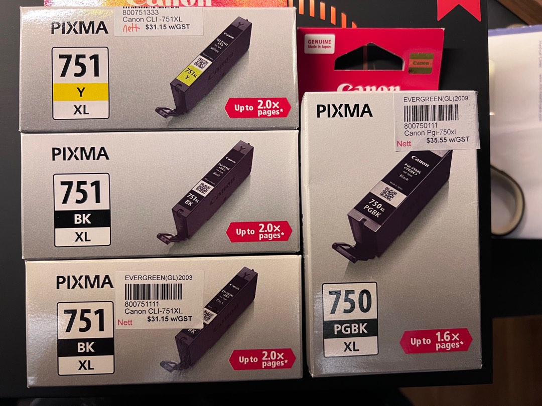 Original Unopened Ink for CANON PIXMA Printer, Computers & Tech ...