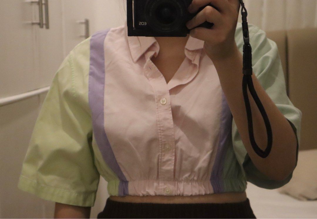Oversized reworked shirt, Women's Fashion, Tops, Shirts on Carousell