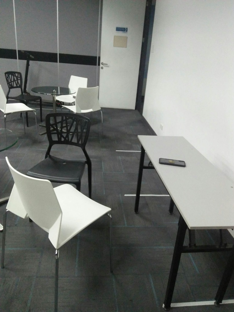 PANTRY TABLE AND CHAIR OFFICE FURNITURE OFFICE PARTITION on Carousell