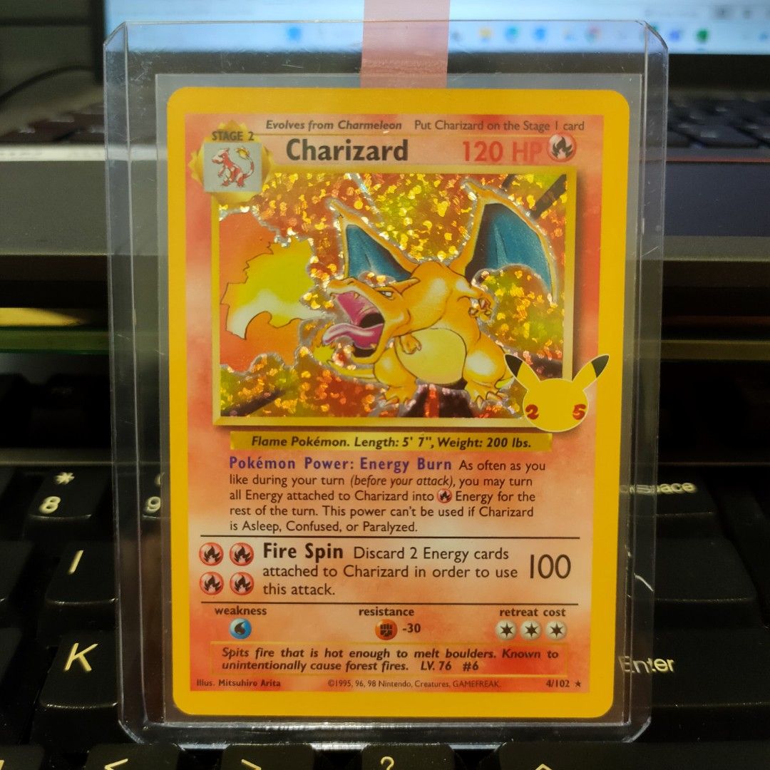 Pokemon TCG 25th Celebrations Charizard 4/102 NEW, Hobbies & Toys, Toys ...