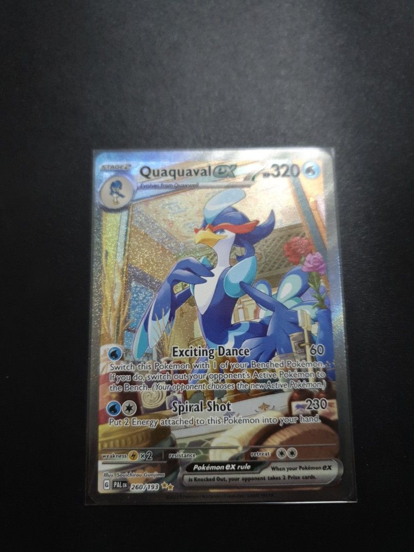 Pokemon TCG Quaquaval ex SIR - SV02 Paldea Evolved, Hobbies & Toys ...