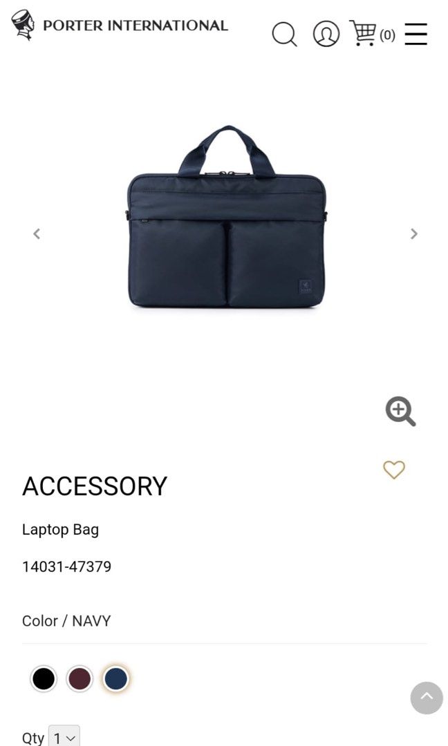 Porter Laptop Bag, Computers & Tech, Parts & Accessories, Laptop Bags & Sleeves on Carousell