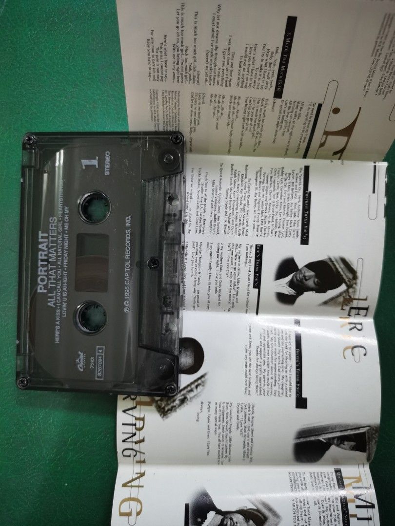 Portrait All that Matters Cassette Tape, Hobbies & Toys, Music & Media ...