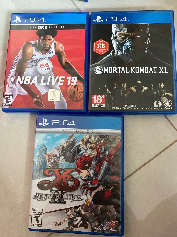 PS4 Games NBA Live 19 Mortal Kombat XL Monstrum Nox Pact edition ...