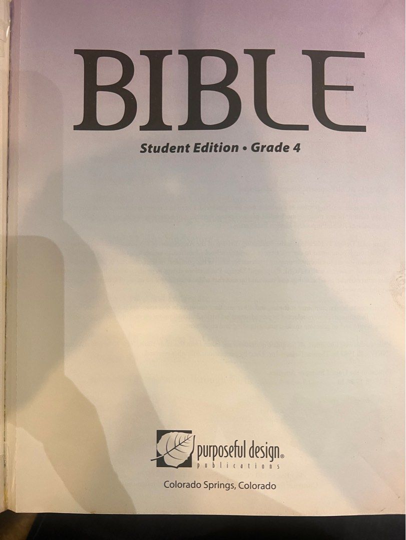 Purposeful Design Bible Grade 4 Workbook, Hobbies & Toys, Books ...