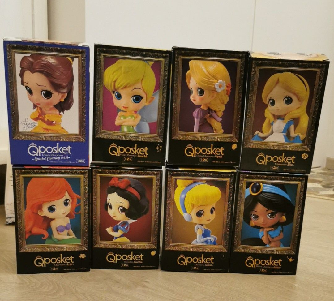 Q Posket Disney Princess Jasmine, Ariel, Snow White, Tinker Bell ...