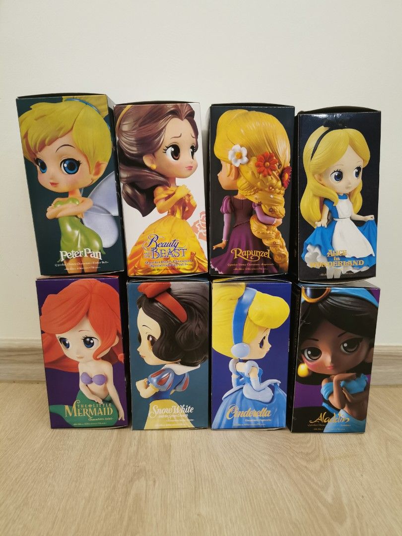 Q Posket Disney Princess Jasmine, Ariel, Snow White, Tinker Bell ...