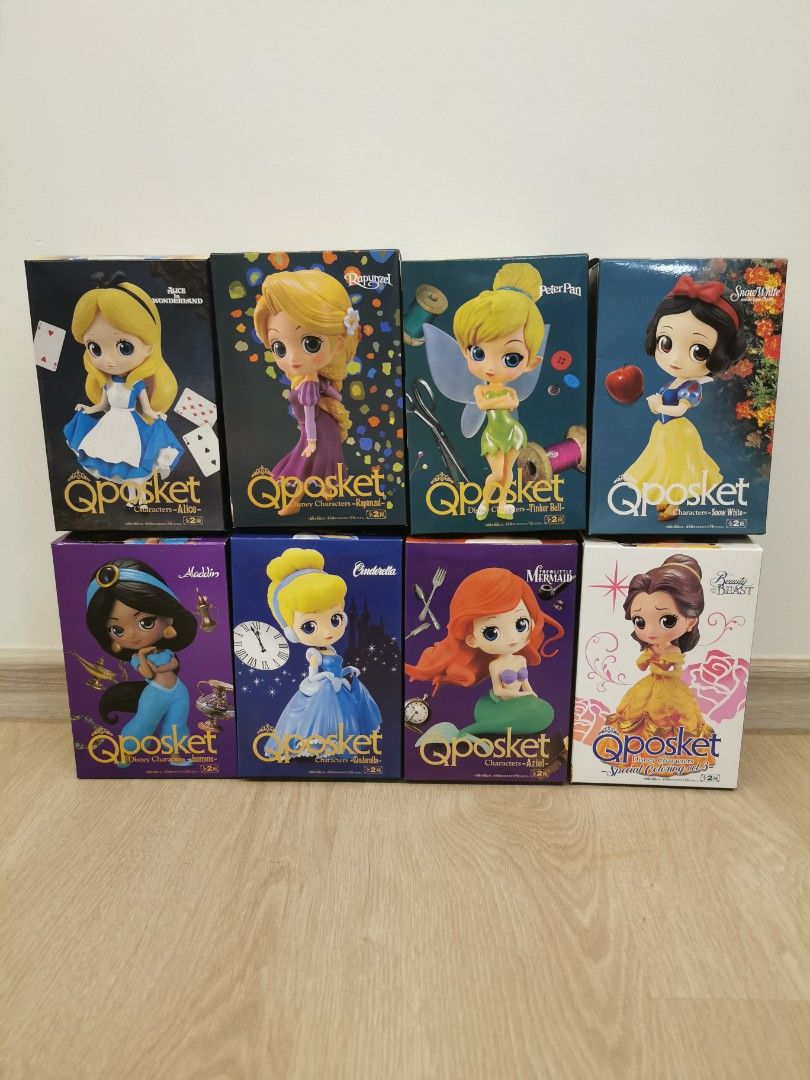 Q Posket Disney Princess Jasmine, Ariel, Snow White, Tinker Bell ...