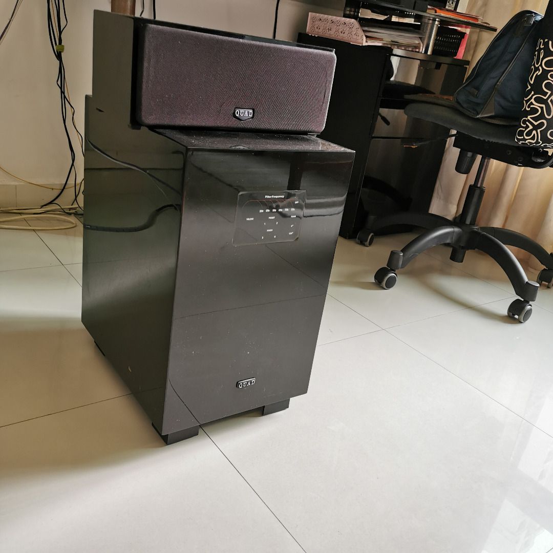 Quad subwoofer and centre speaker, Audio, Soundbars, Speakers ...