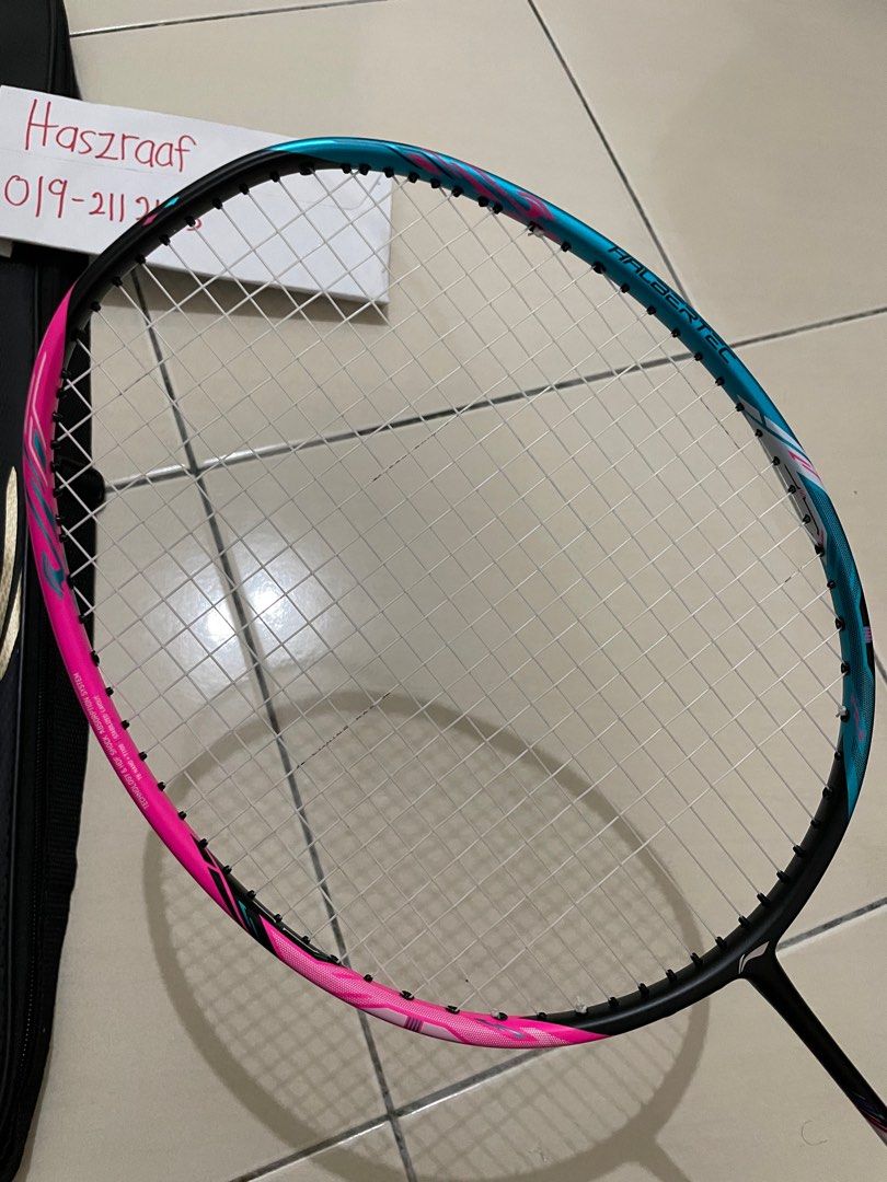 Raket Lining Halbertec 8000 Li Ning Badminton, Sports Equipment, Sports ...