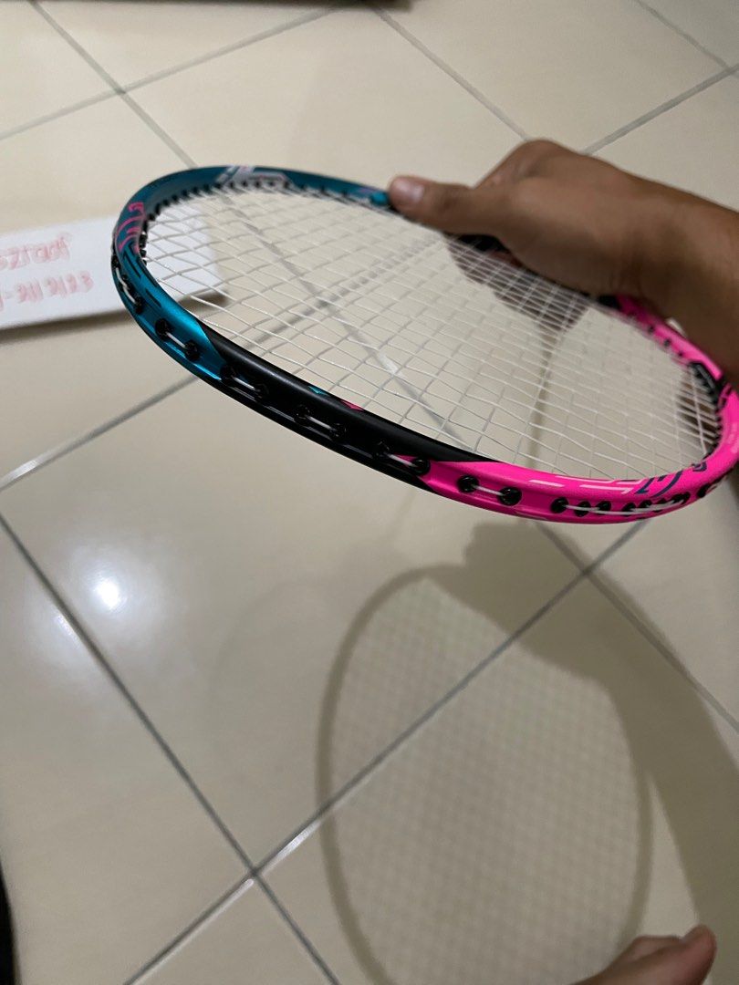 Raket Lining Halbertec 8000 Li Ning Badminton, Sports Equipment, Sports ...