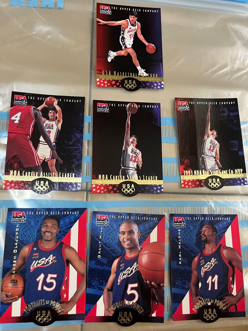 Rare 32 NBA USA Basketball Cards with 90s legends Scottie Pippen, Karl ...