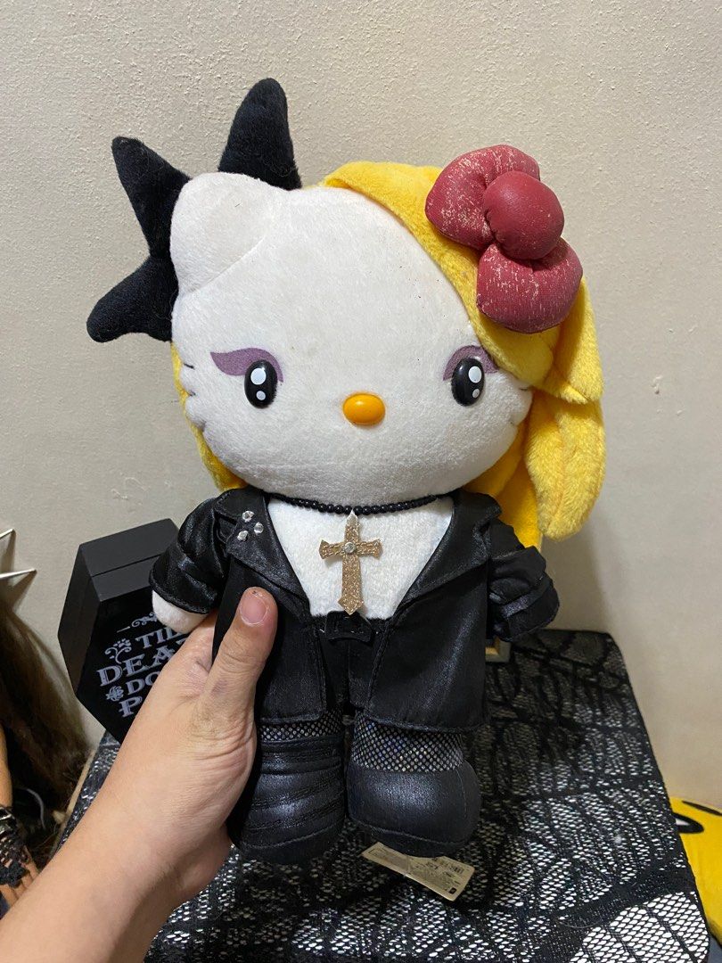 RARE SANRIO Yoshikitty Goth Crown Plush Doll Hello Kitty & X JAPAN ...