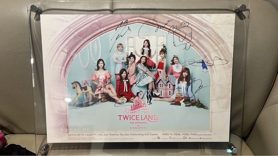 RARE Twice signed poster (first concert in sg), Hobbies & Toys ...