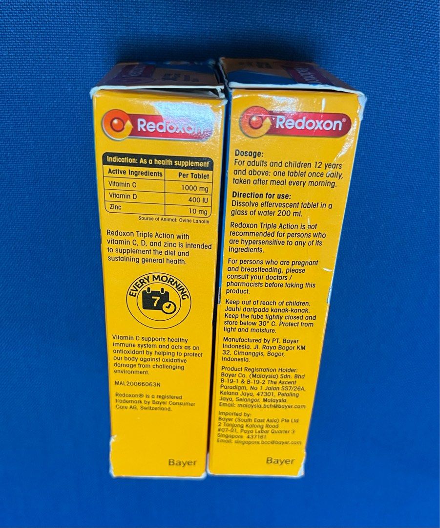 Redoxon Vitamin C 1000mg Effervescent - Double Action ( Vita-min C ...