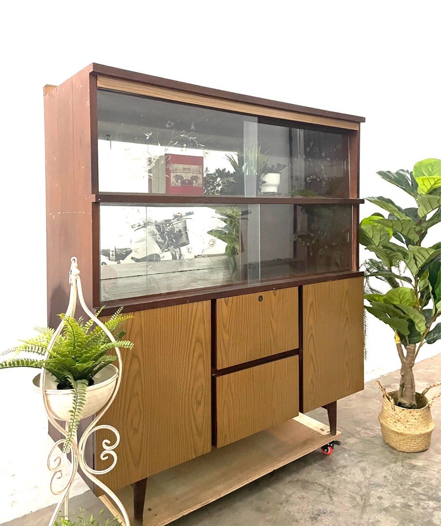 Retro Vintage showcase Display Cabinet, Furniture & Home Living ...
