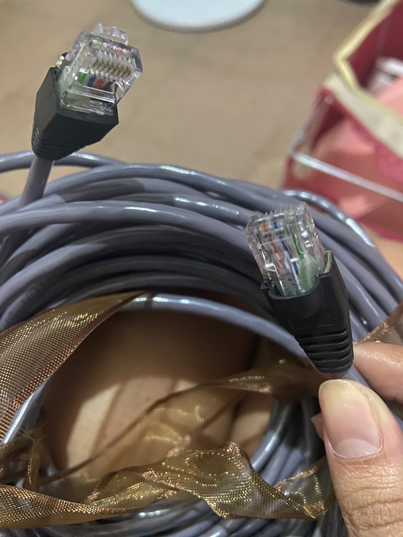 RJ45 Ethernet UTP cable 60M, Computers & Tech, Parts & Accessories, Computer Parts on Carousell
