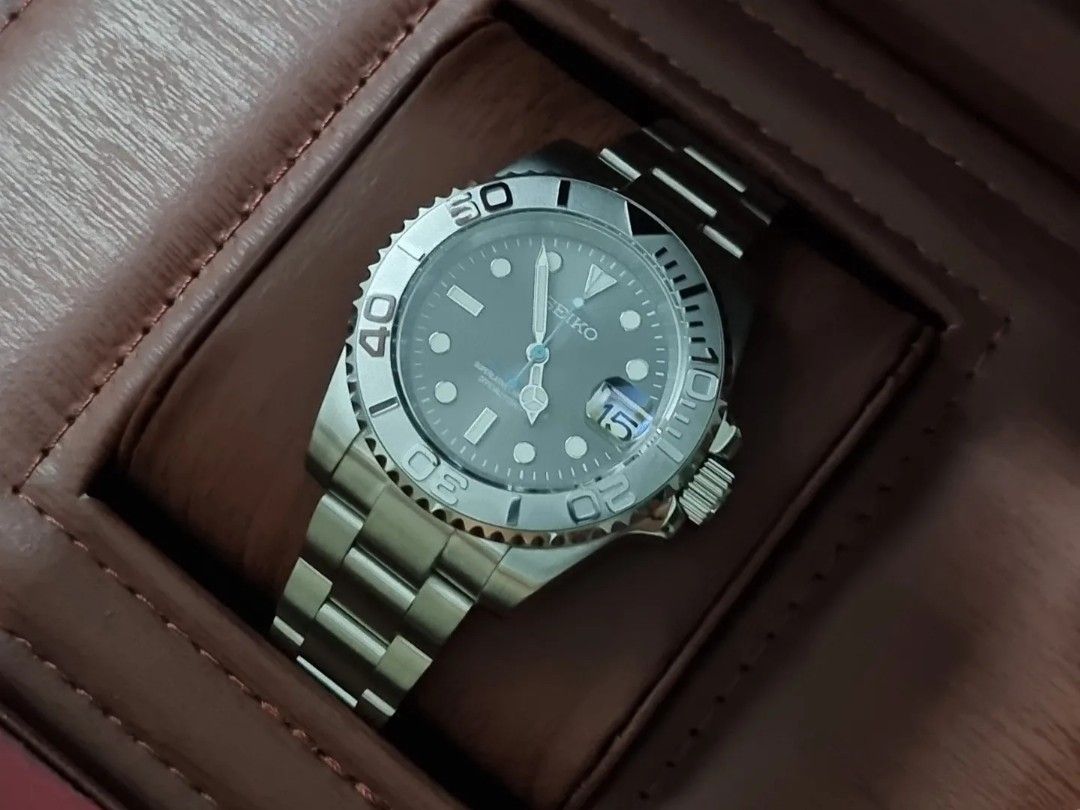 Seiko Mod Custom Yachtmaster, Men's Fashion, Watches & Accessories ...