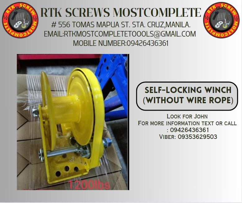 Self-locking Winch (without wire rope) on Carousell