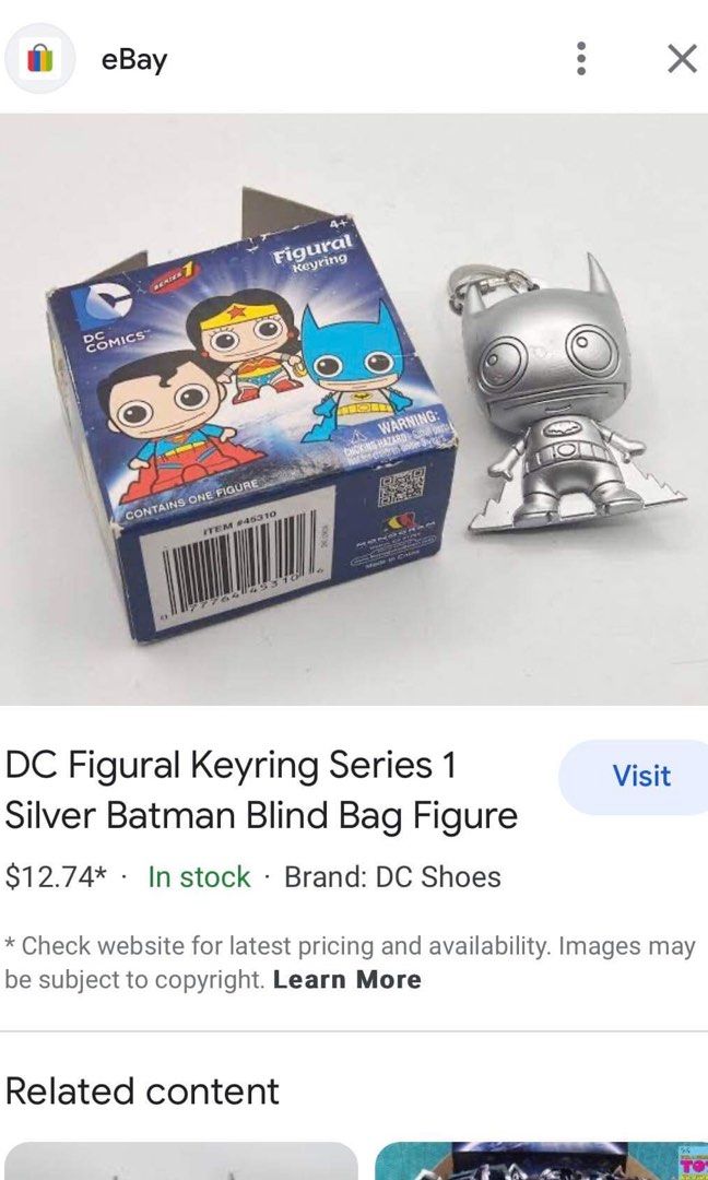 Silver Batman DC Blind Box Figural Keyring Series 1, Hobbies & Toys ...