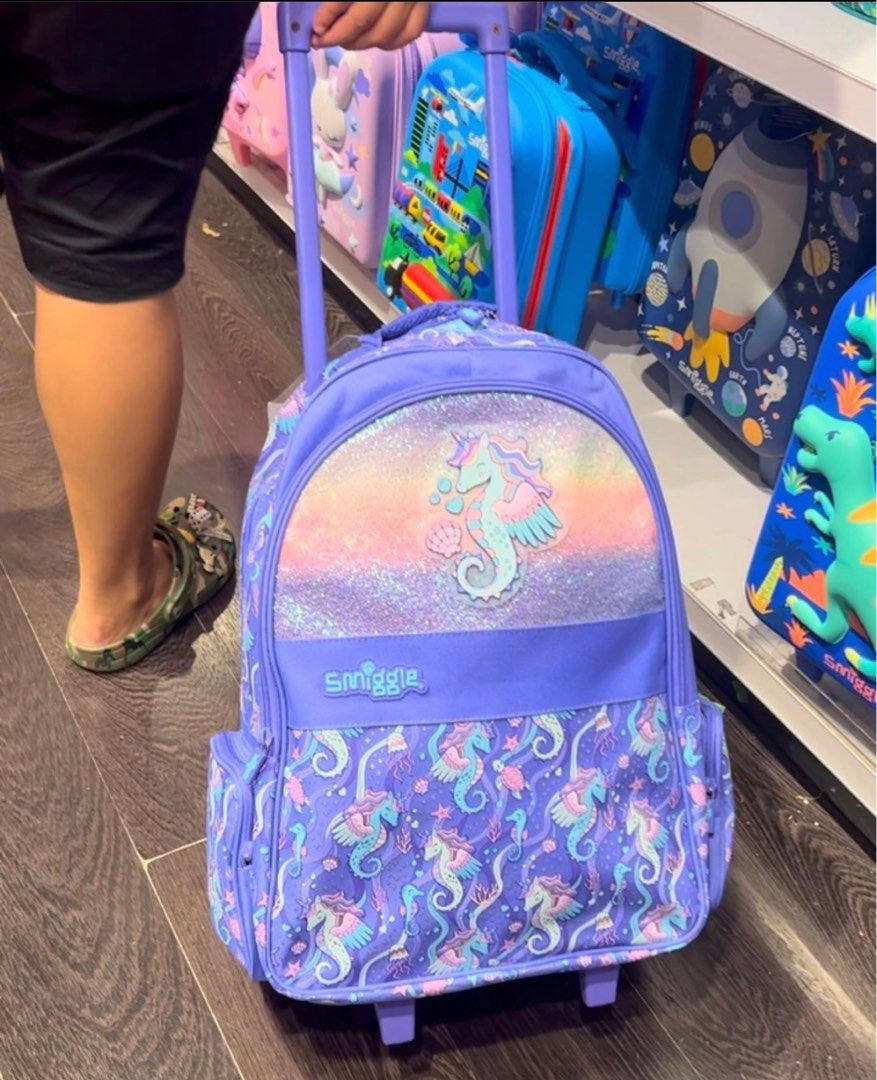 Smiggle Trolley Backpack, Women's Fashion, Bags & Wallets, Backpacks on ...