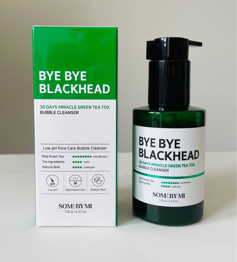 SOME BY MI Bye Bye Blackhead Green Tea Tox Bubble Cleanser 120g, Beauty ...