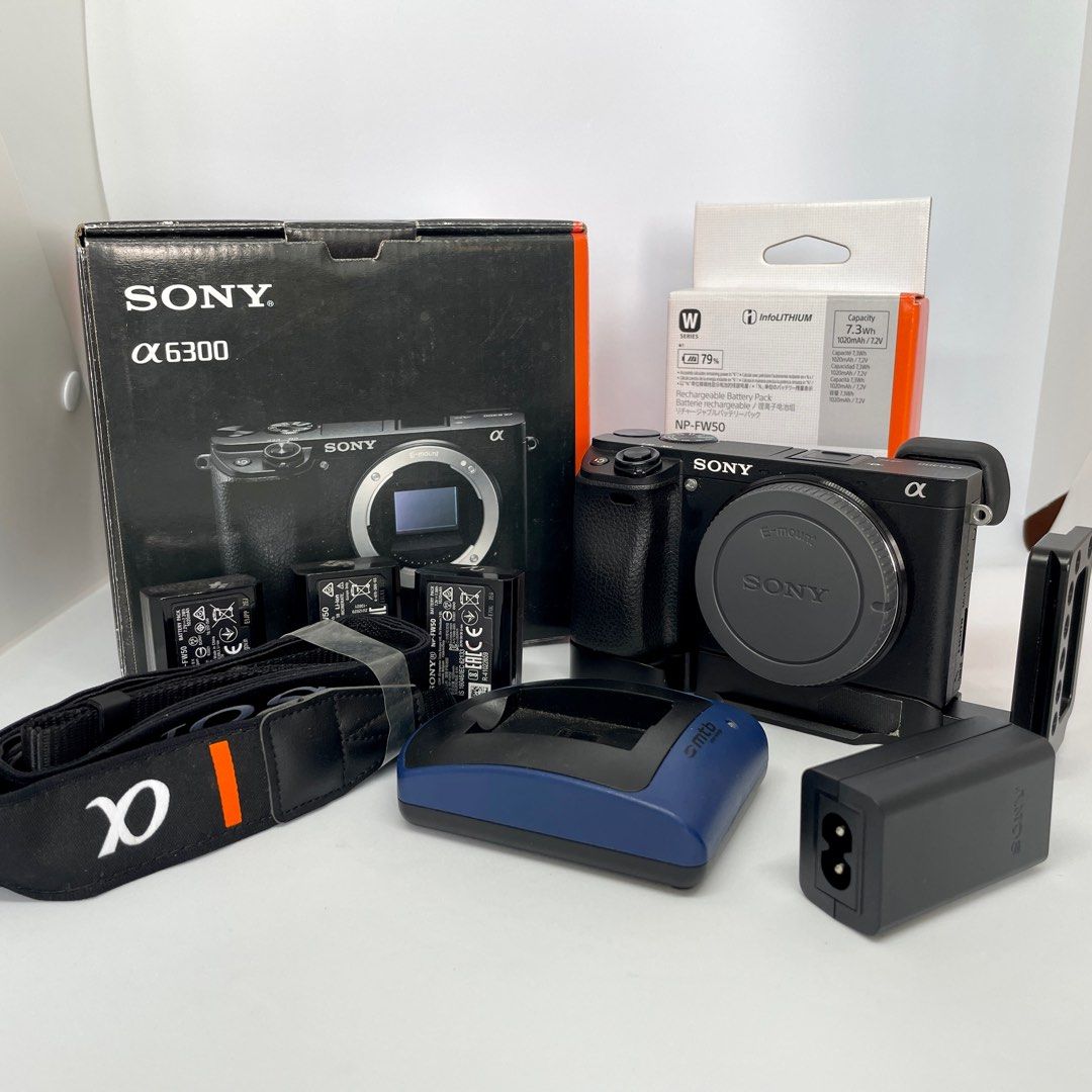 Sony 6300 body with 3 original batteries, Photography, Cameras on Carousell