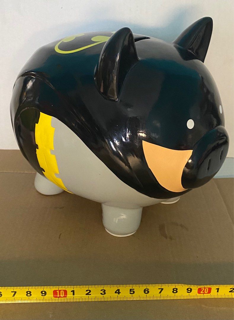 Spider-man ceramic coin bank ($30) & Batman piggy ceramic coin bank ...