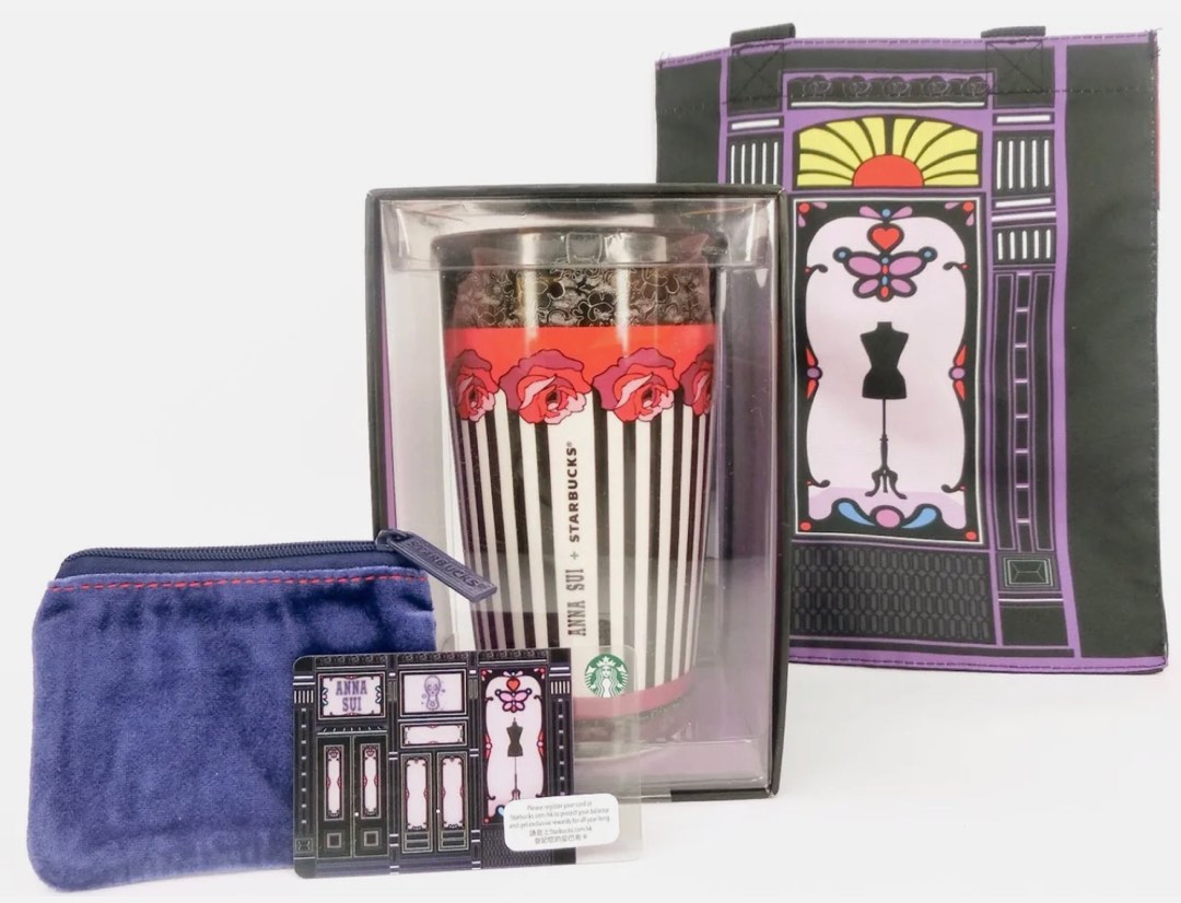 Starbucks Anna Sui Tumbler Set, Furniture & Home Living, Kitchenware ...