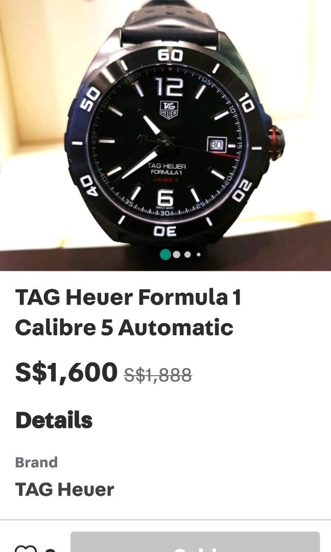 Tag Heuer Formula 1 Calibre Automatic, Men's Fashion, Watches ...